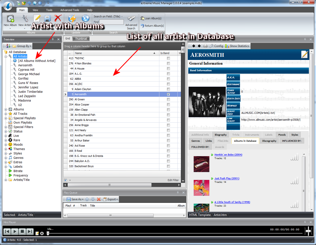 eXtreme Music Manager - Features